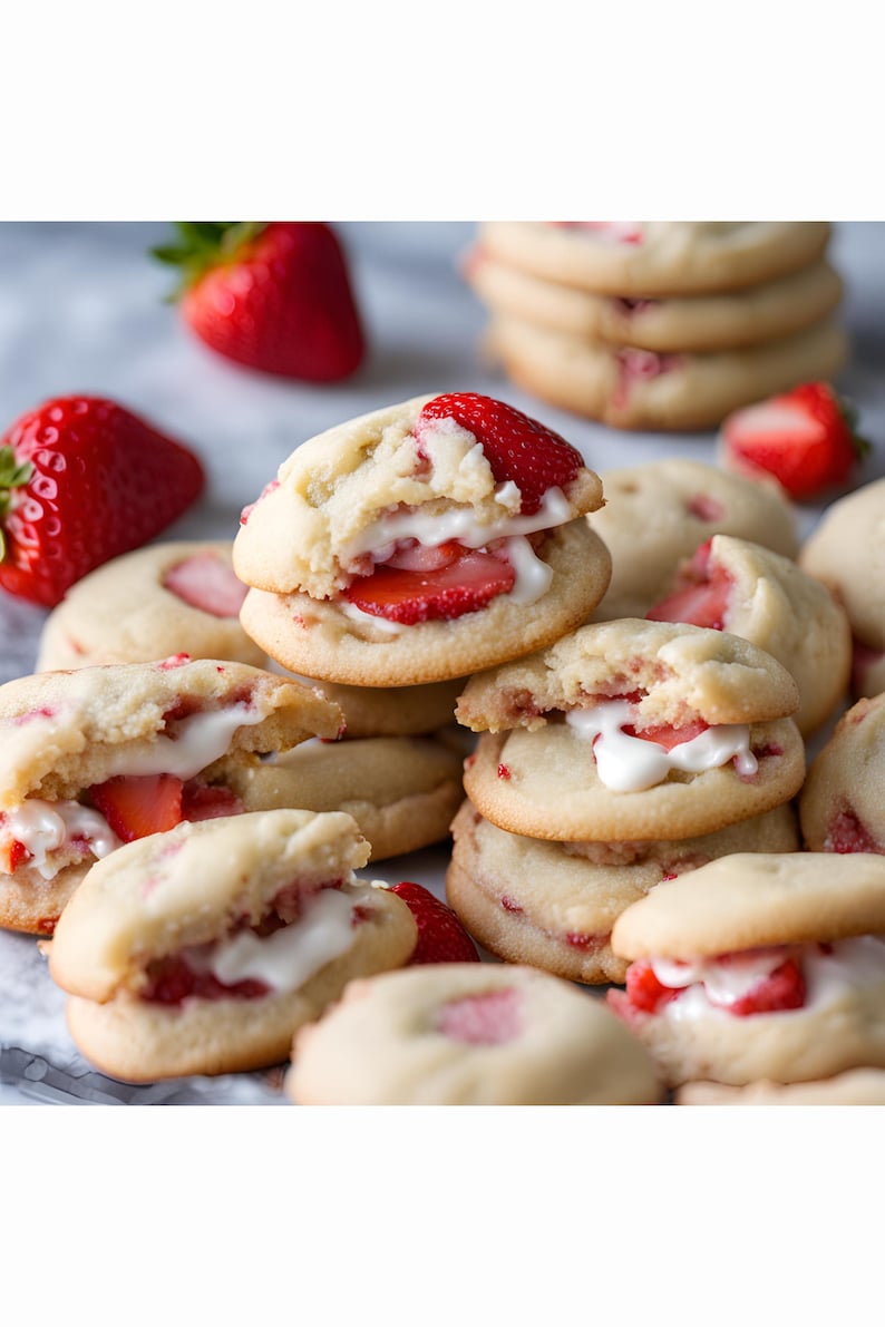 Strawberry Shortcake Stuffed Cookies Recipe - Etsy