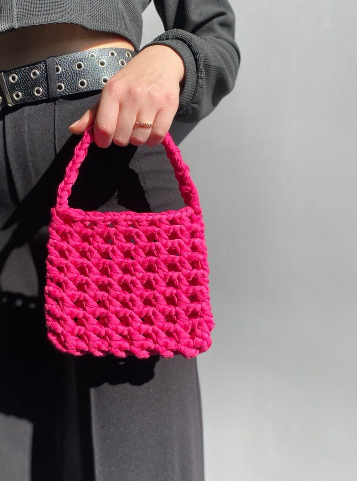 WAFFLE COLLECTION Handmade Crochet Bag - Etsy