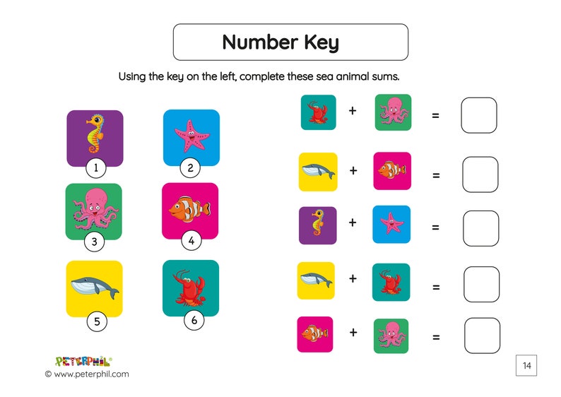 Maths Workbook Printable Activities: Learn to Count, Add, Subtract ...