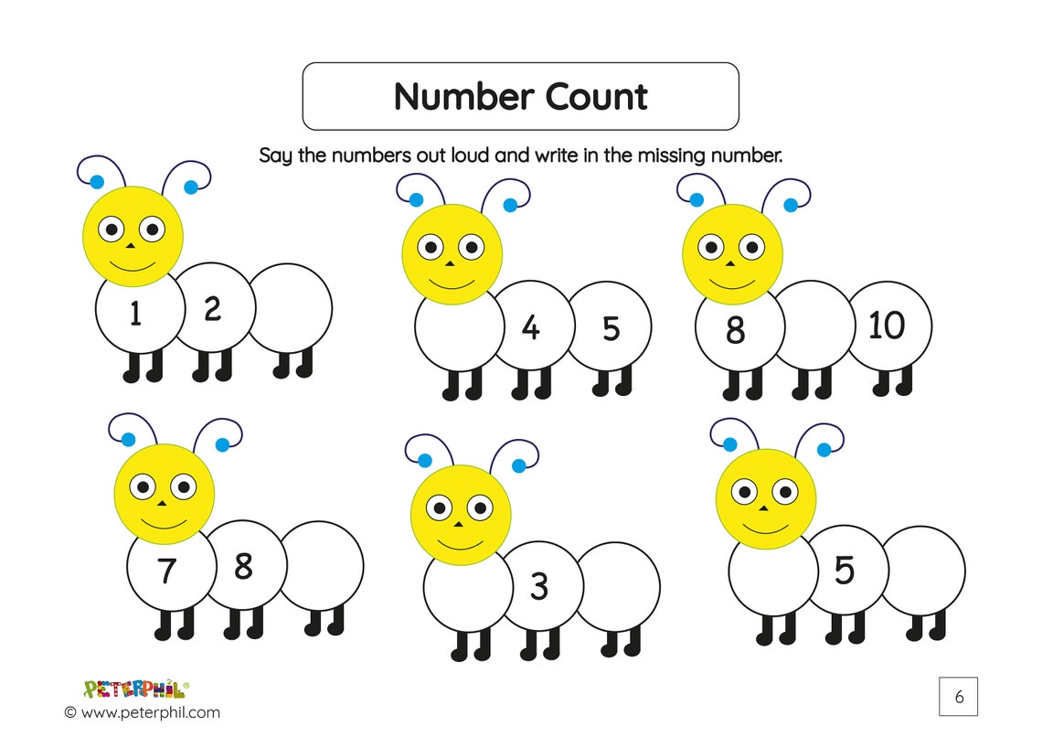 Maths Workbook Printable Activities: Learn to Count, Add, Subtract ...