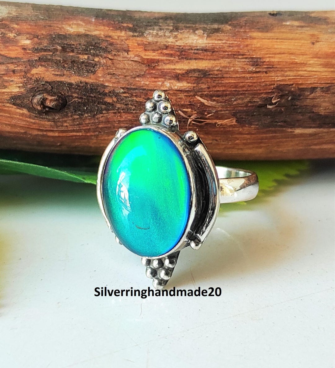 Handmade Mood Ring, 925 Sterling Silver, Gemstone Unique Jewelry - Etsy