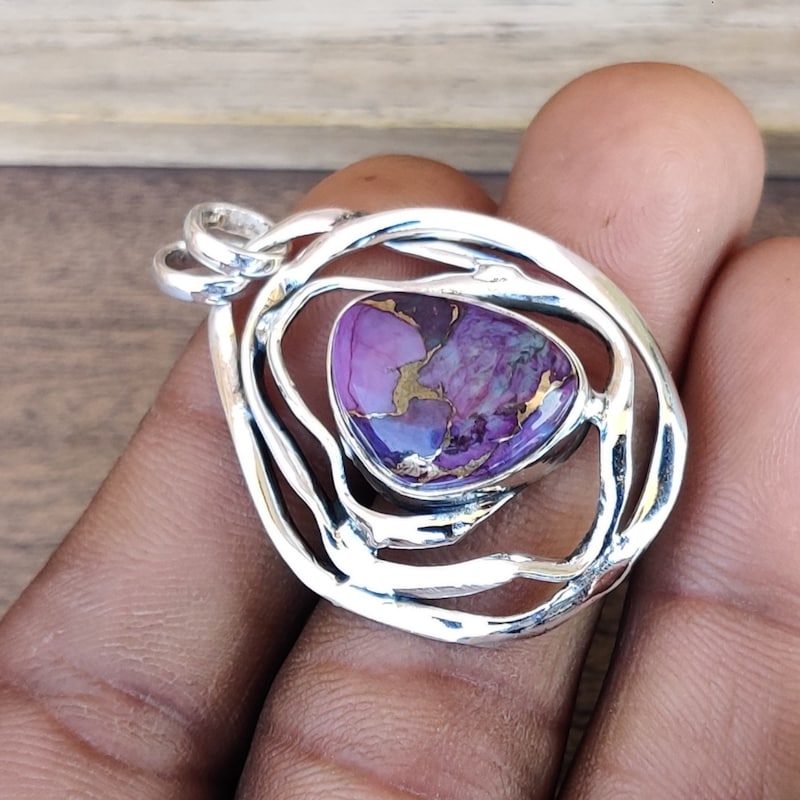 Purple Mojave Pendants - Etsy UK