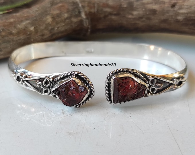 Crystal Wrapped Arm Cuff | Garnet & Chain Wrapped Arm Band | Armlet ...