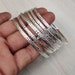 Hammering Beautiful Designer Bangle* Stackable Bangles* 925 Silver ...