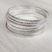 Hammering Beautiful Designer Bangle* Stackable Bangles* 925 Silver ...