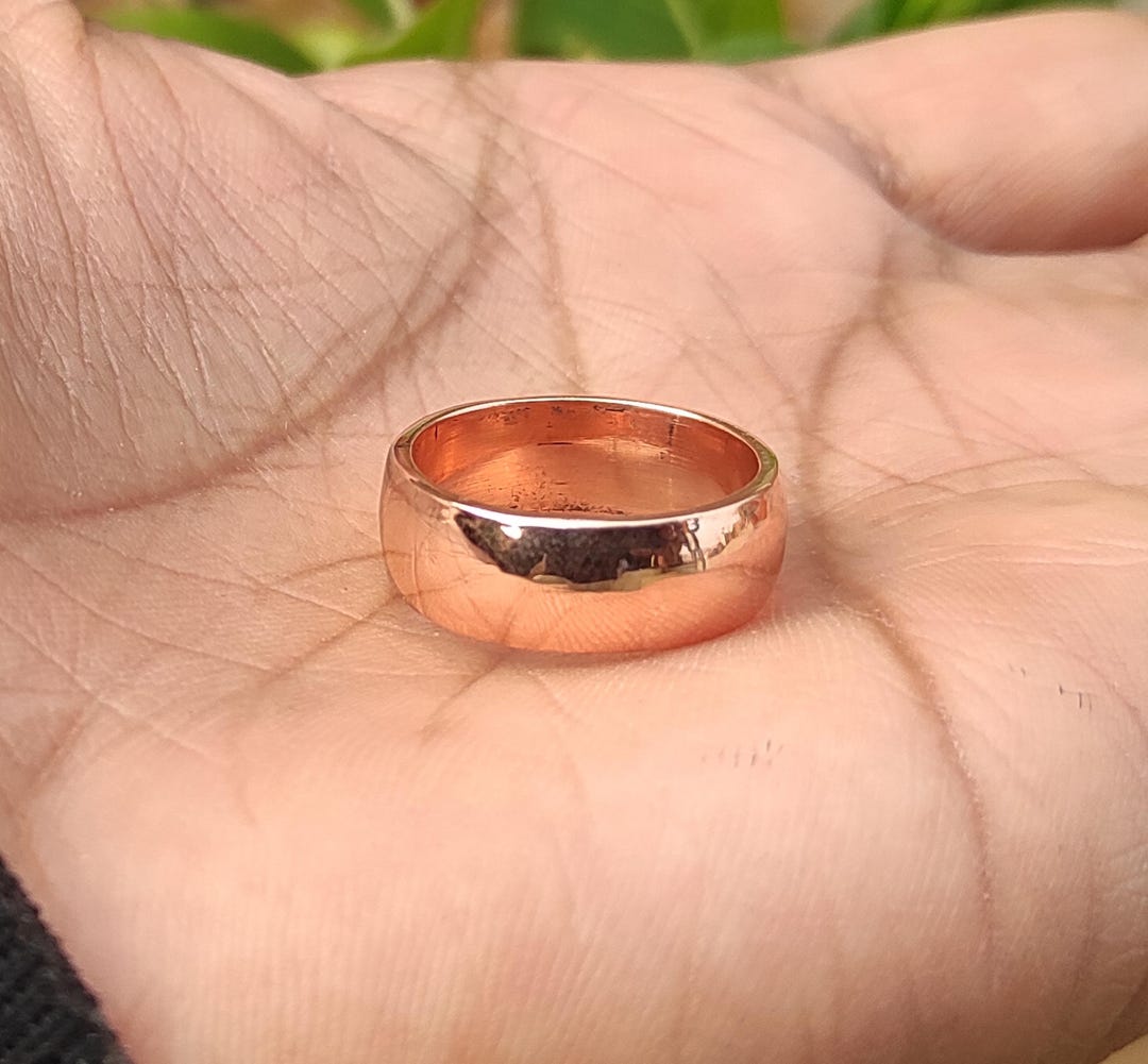 Pure Copper Ring, Solid Copper Ring, Meditation Ring, Everyday Wearing ...