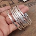 Hammering Beautiful Designer Bangle* Stackable Bangles* 925 Silver ...