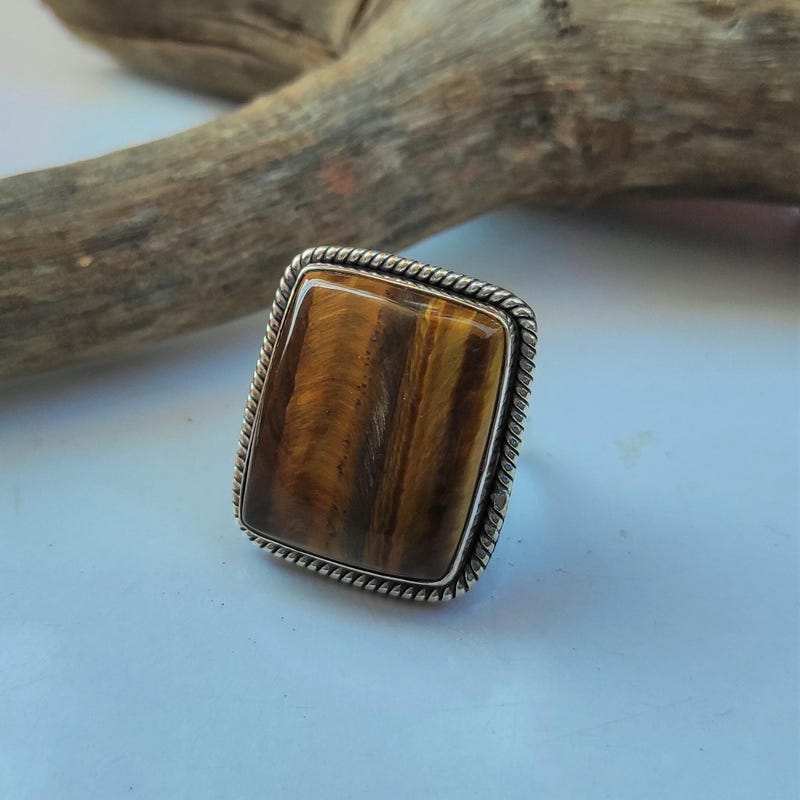 Tiger Eye Ring - Etsy