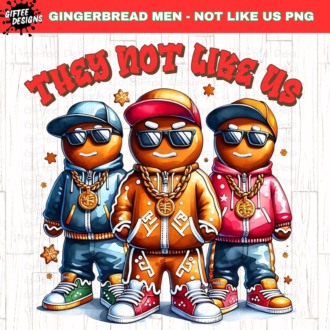 Gingerbread Man PNG, They Not Like Us, Hip Hop PNG, African American ...