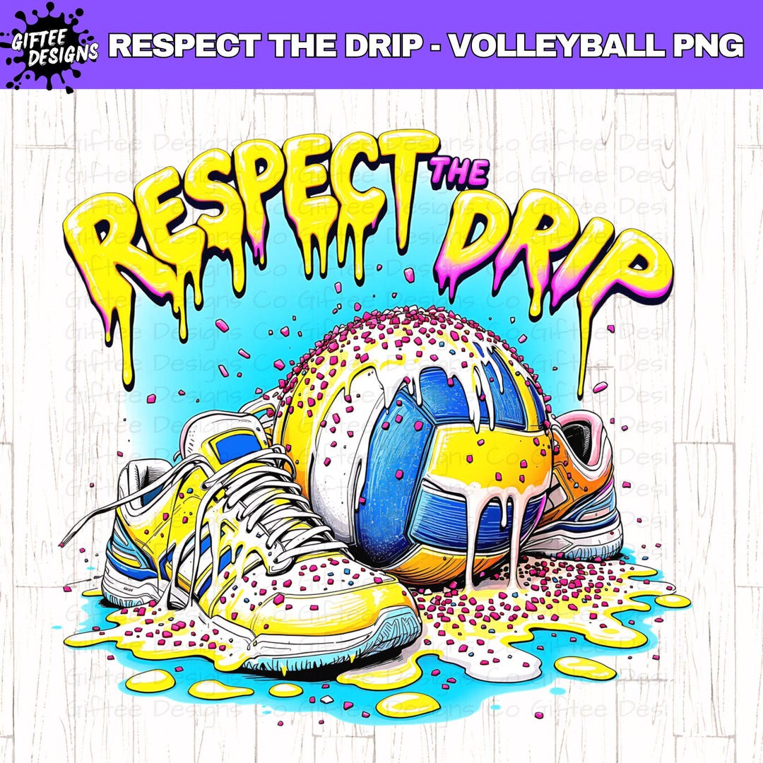 Volleyball Drip PNG, Ice Cream Drip, Respect the Drip, Volleyball Mama ...