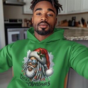 Black Santa PNG, African American Christmas Png, Dreadlocks Png, Black ...