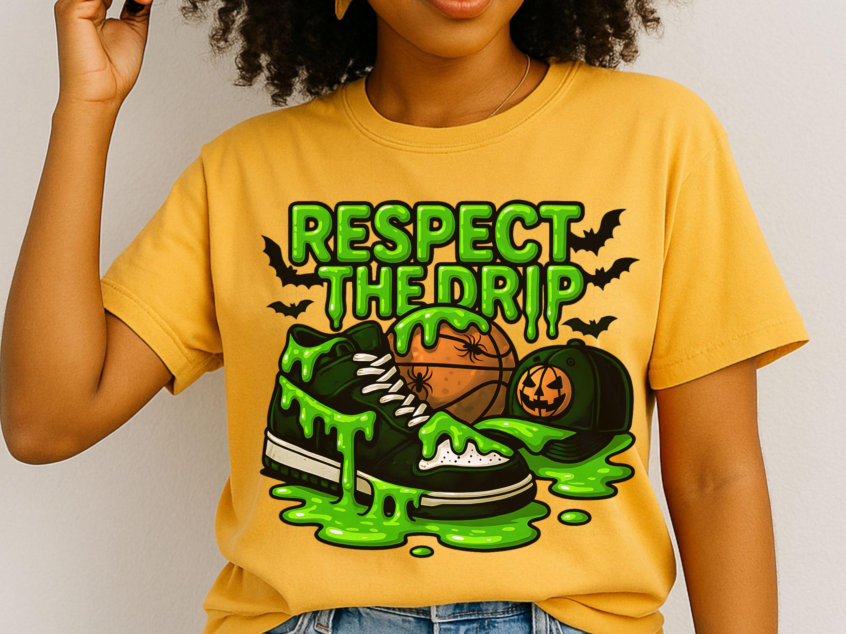 Halloween Basketball Drip PNG, Respect the Drip, Slime Png, Retro ...