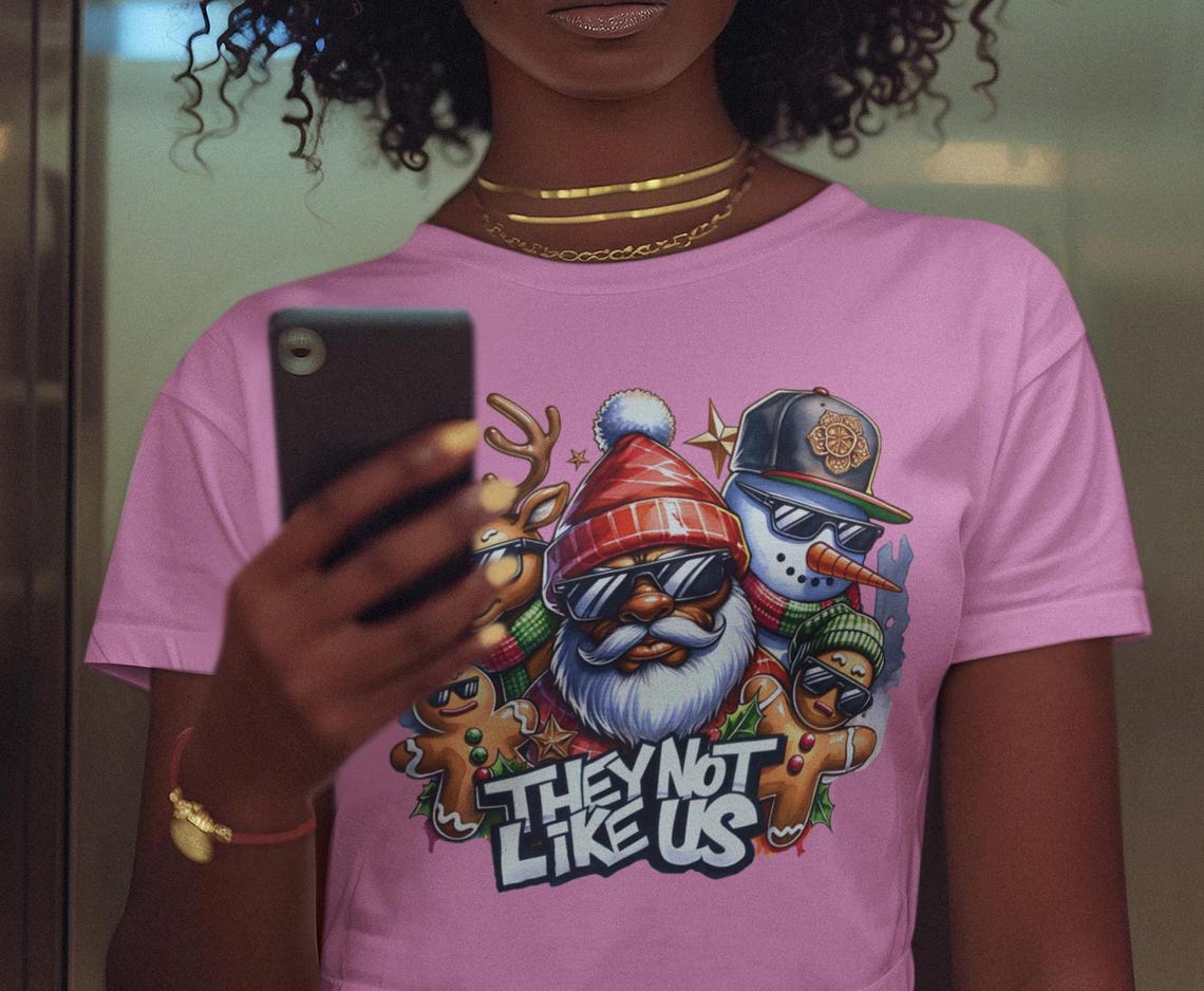 They Not Like Us Christmas PNG Bundle, Black Santa Png, African ...