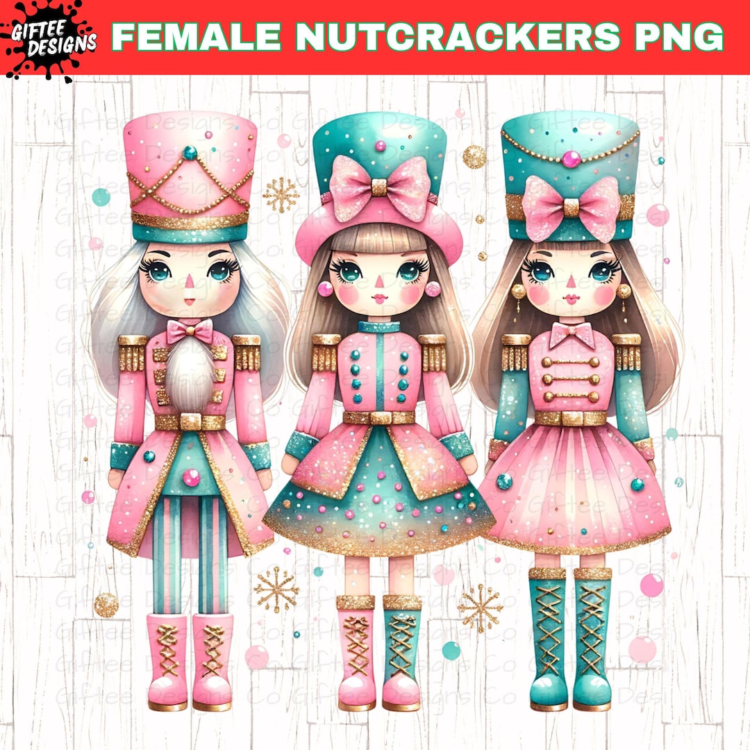 Female Nutcracker PNG, Pink Nutcracker, Pink Christmas Png, Nutcracker ...