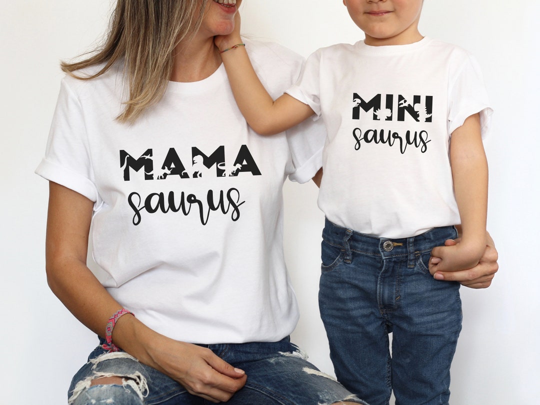 Mamasaurus SVG & Minisaurus Set, Mama and Mini Svg, Mommy and Me Shirts ...