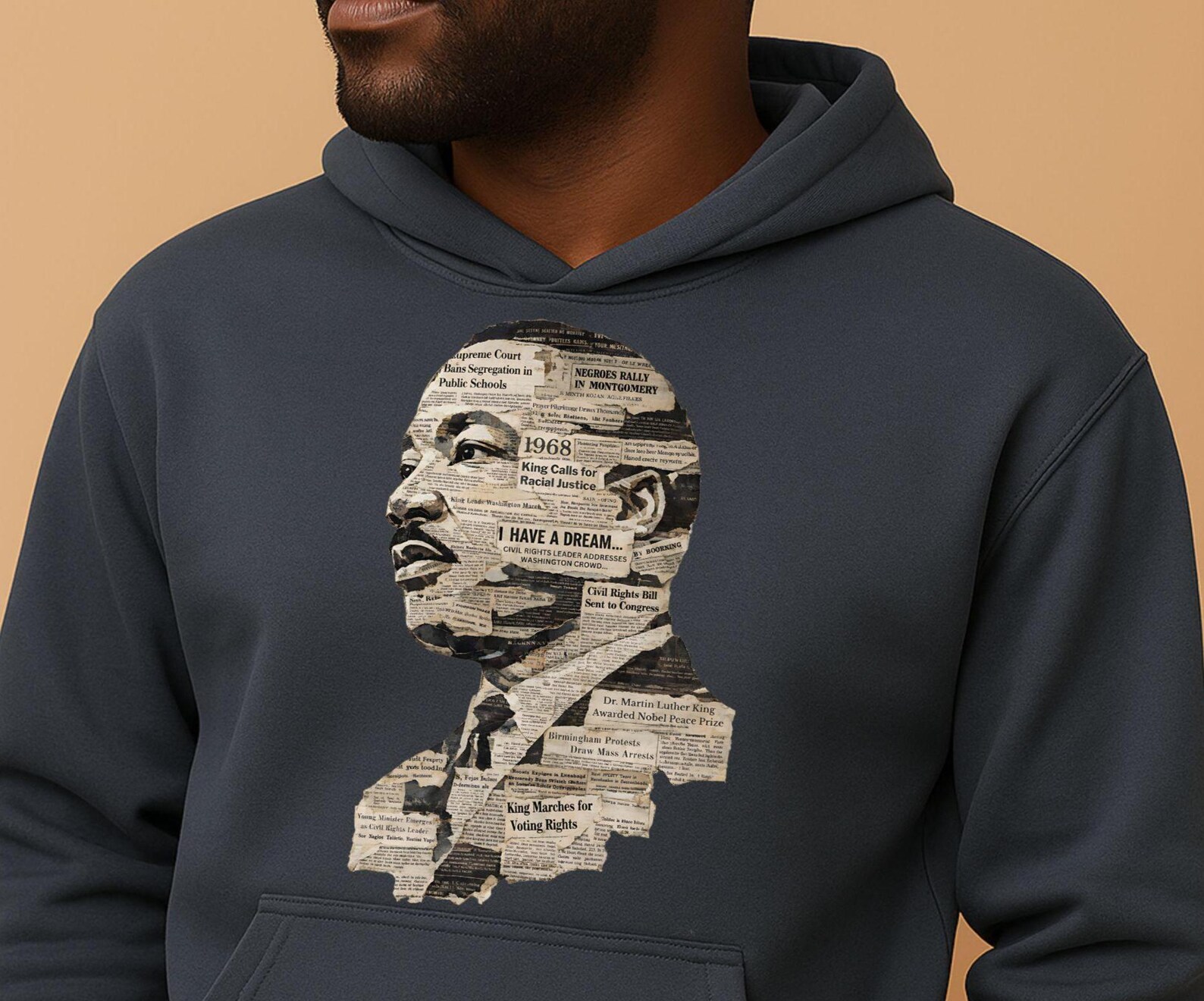 Martin Luther King PNG, Newspaper Collage MLK Black History Png Design ...