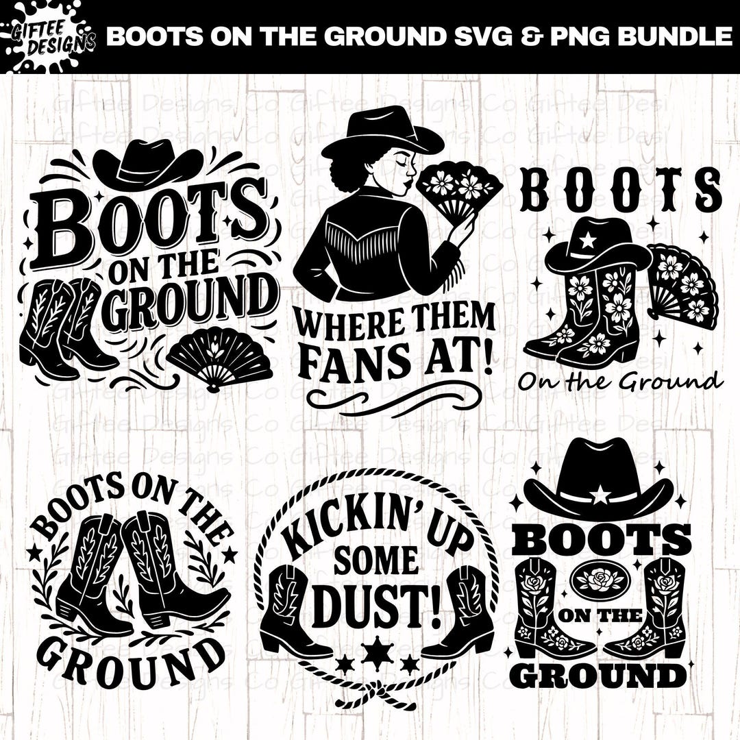 Boots on the Ground SVG and PNG Bundle, Black Cowgirl, African American ...
