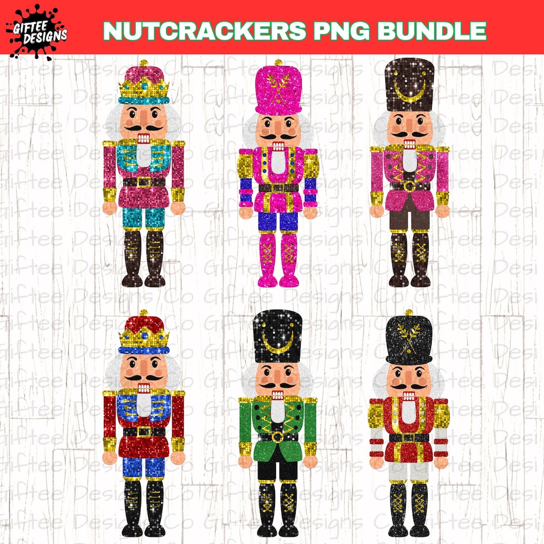 Nutcracker PNG Bundle, Faux Sequin, Pink Nutcracker, Faux Glitter Png ...