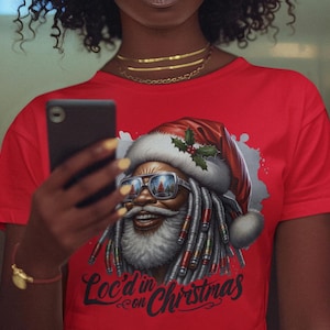 Black Santa PNG, African American Christmas Png, Dreadlocks Png, Black ...