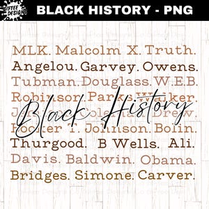 Black History PNG, Black Leaders, Black History Month, Typography ...