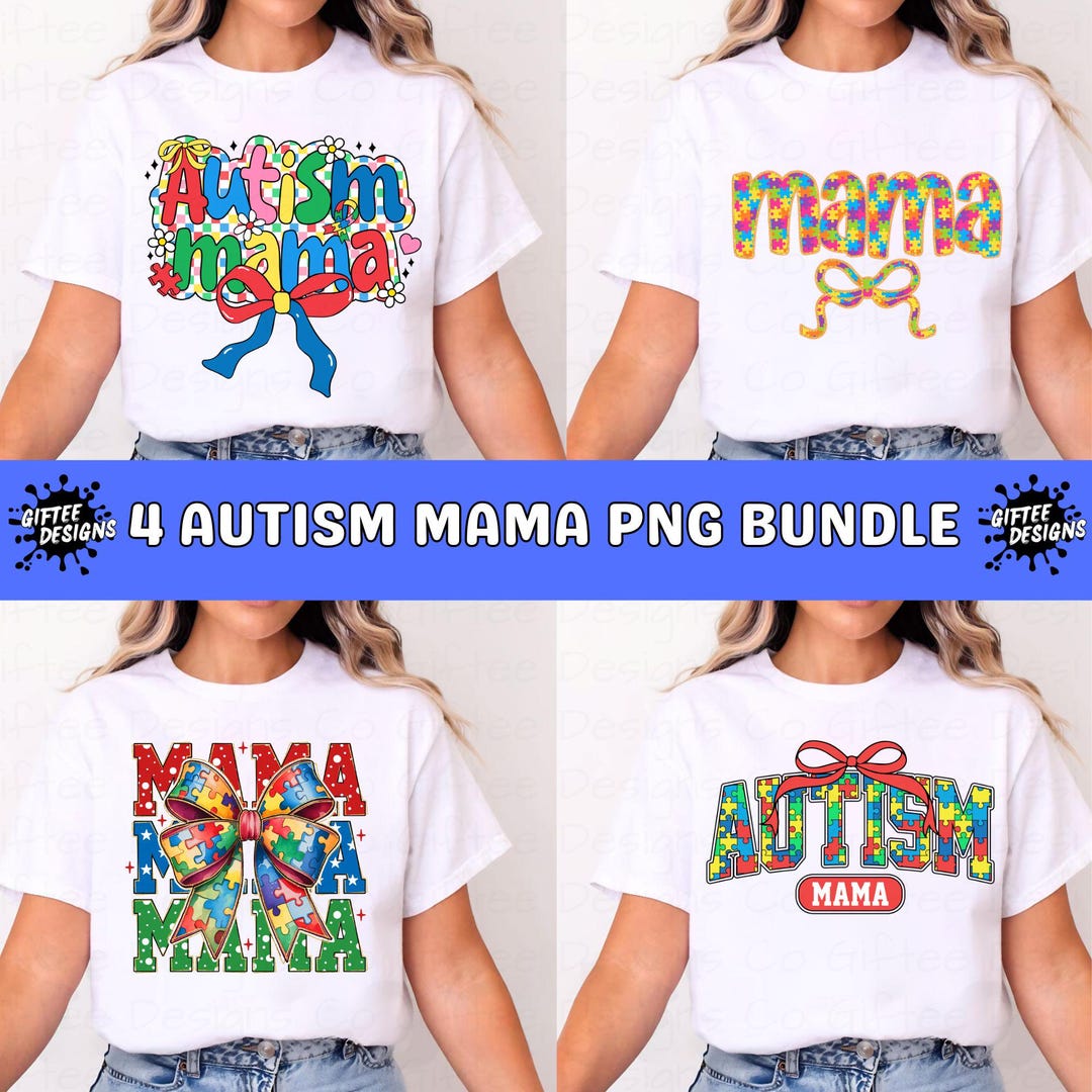 Autism Mama PNG Bundle, Autism Awareness Png, Autism Mom Png, Autism ...