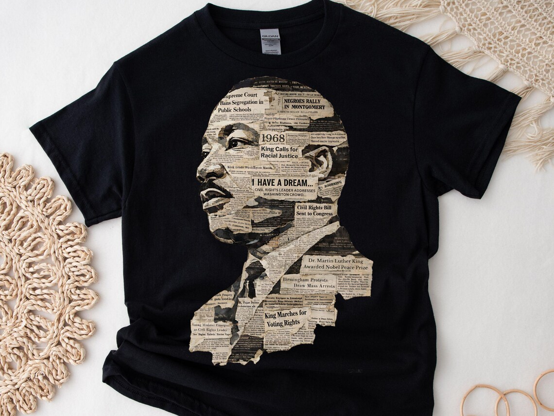 Martin Luther King PNG, Newspaper Collage MLK Black History Png Design ...