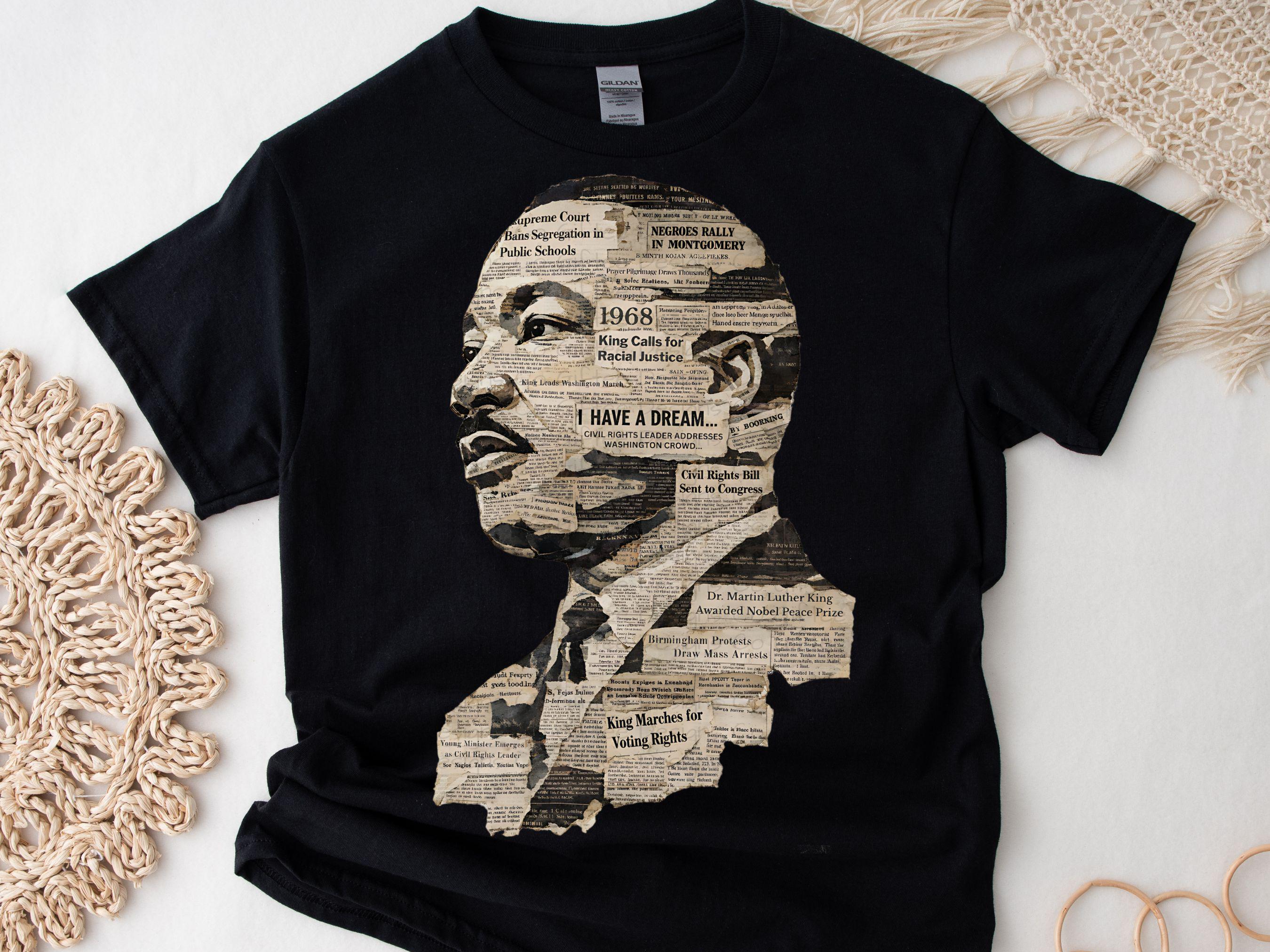 Martin Luther King PNG, Newspaper Collage MLK Black History Png Design ...