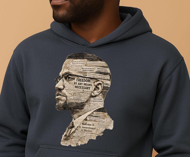 Malcom X PNG, Newspaper Collage Black History Png Design, African ...