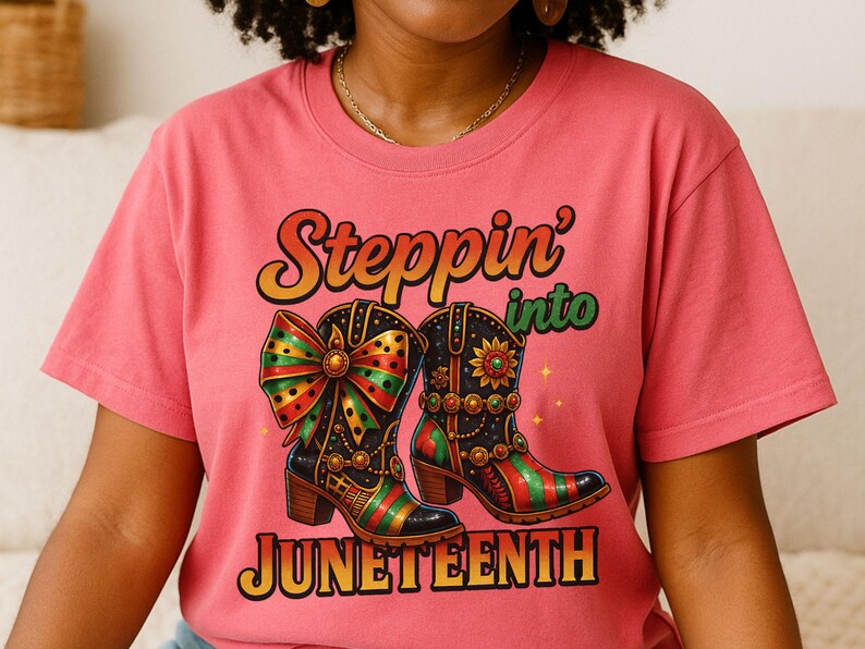 Steppin' Into Juneteenth Png, Cowgirl Boots Png, Boots on the Ground ...
