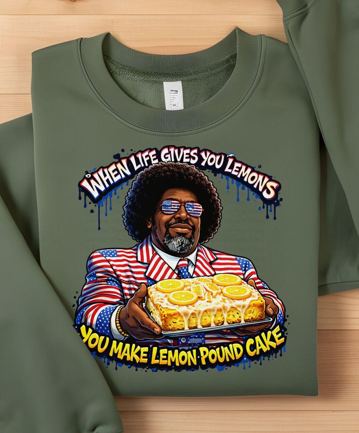 Lemon Pound Cake Afroman PNG, Hip Hop Shirt Design, When Life Gives You ...