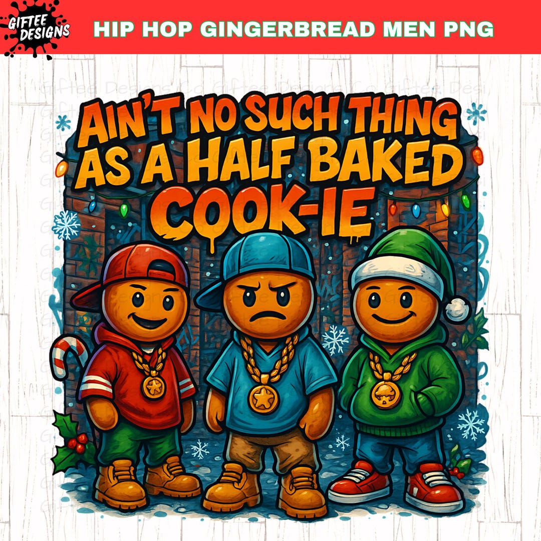 Gingerbread Man PNG, Hip Hop Christmas, African American Christmas ...