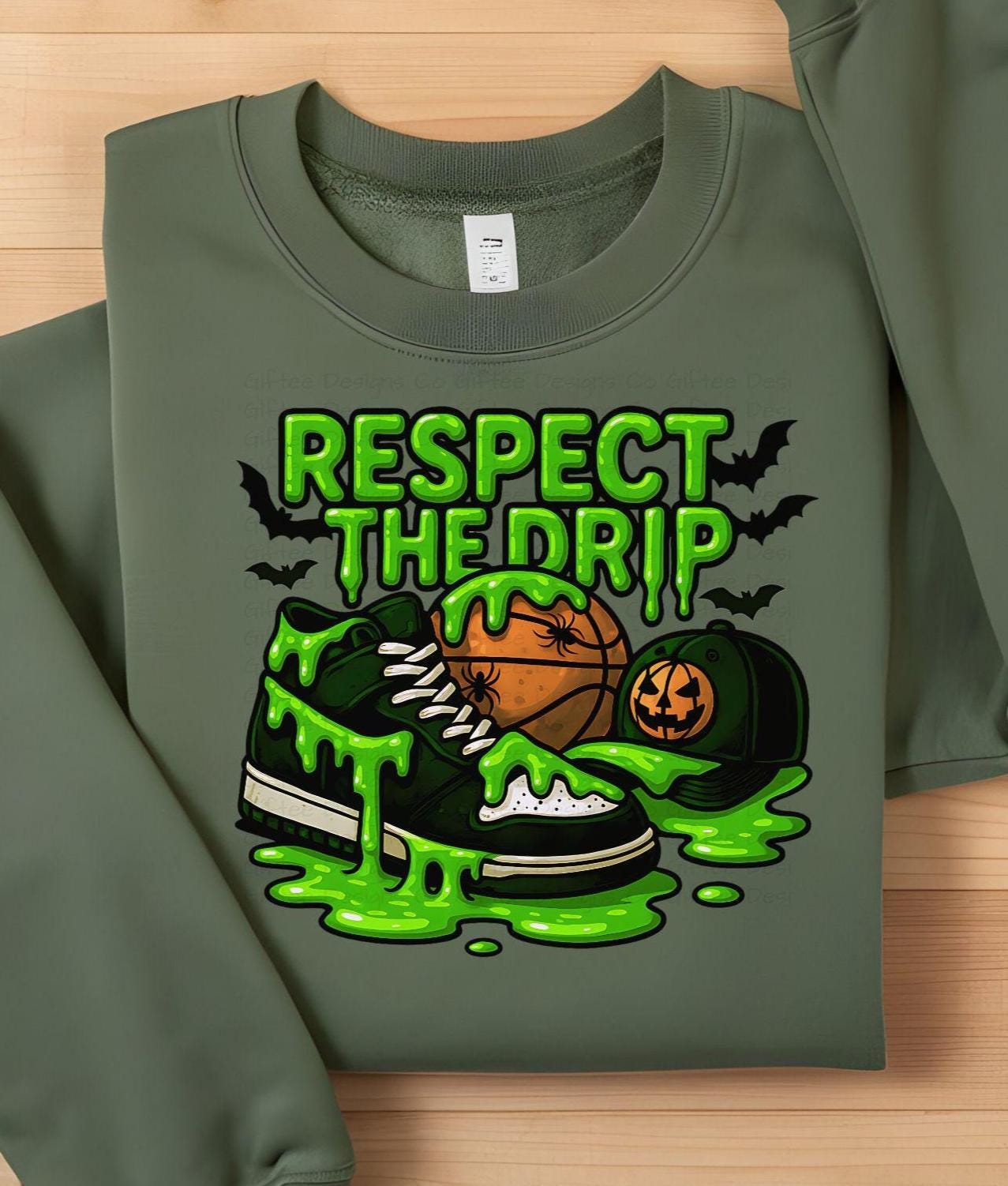 Halloween Basketball Drip PNG, Respect the Drip, Slime Png, Retro ...