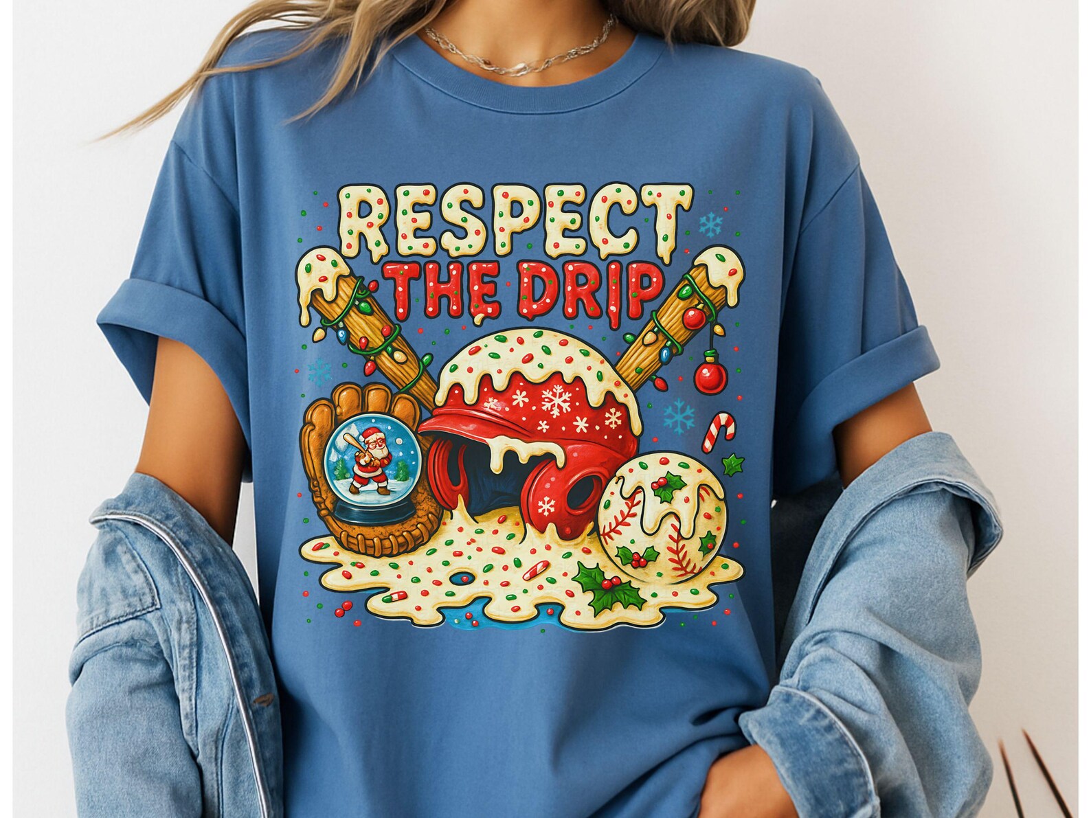 Christmas Baseball Drip PNG, Respect the Drip, Ice Cream Drip Png ...