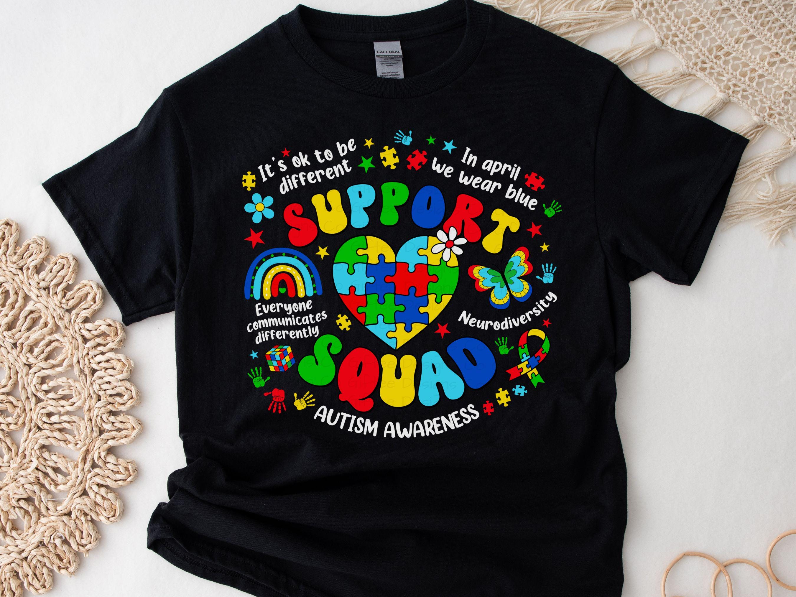 Autism Support Squad SVG PNG, Autism Awareness Shirt Design, Autism ...