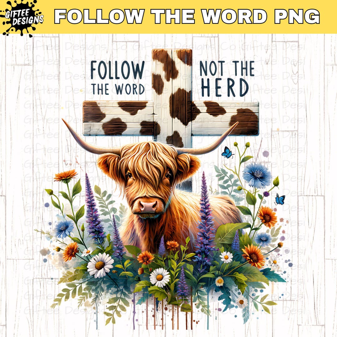 Follow the Word Not the Herd PNG, Christian Png, Cross Png, Faith Png ...