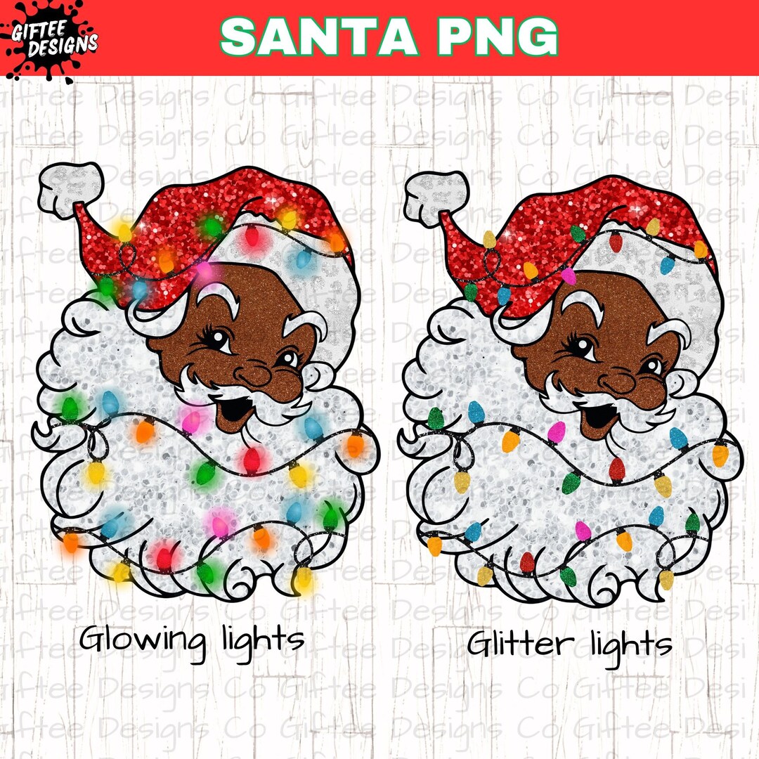 Black Santa Clause PNG, African American Santa PNG, Black Santa Clipart ...