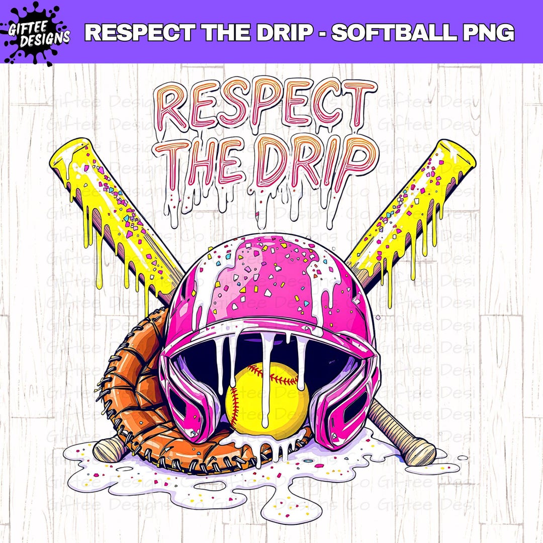 Softball Drip PNG, Respect the Drip PNG, Ice Cream Drip, Softball Mom ...