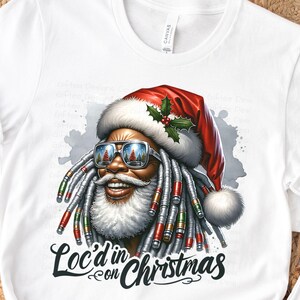 Black Santa PNG, African American Christmas Png, Dreadlocks Png, Black ...
