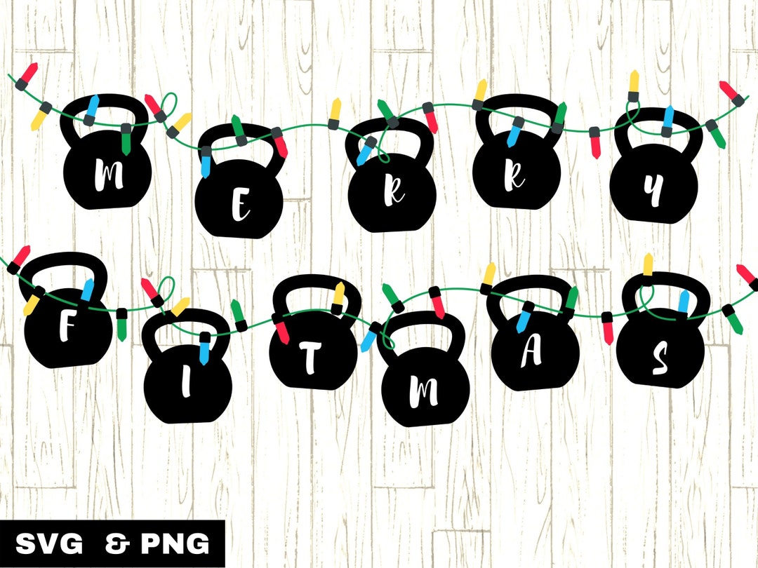 Merry Fitmas SVG and PNG, Christmas Fitness Svg, Christmas Workout Svg ...