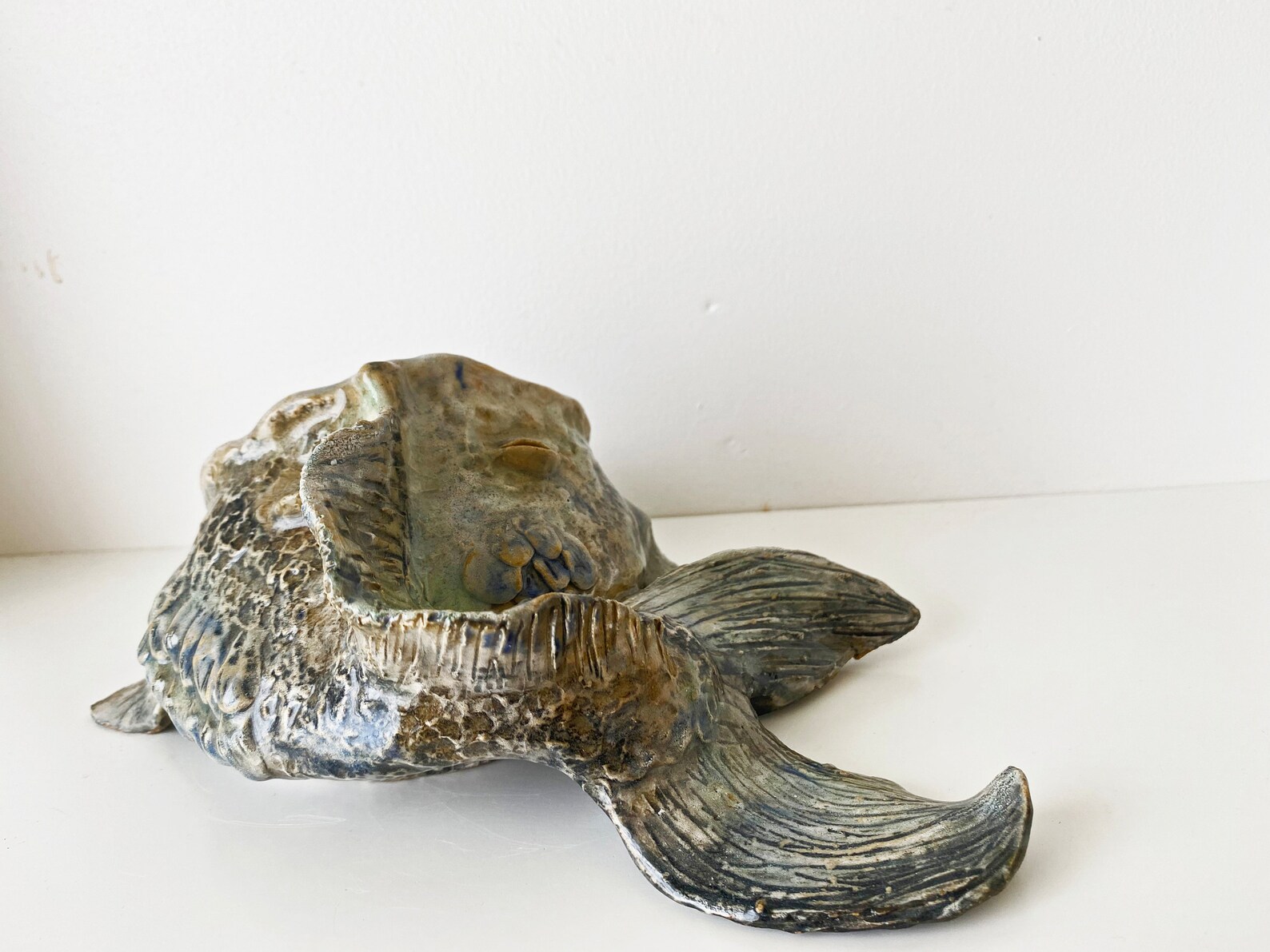 Fish Stoneware Sculpture of a Quirky and Grotesque Fish Made in ...