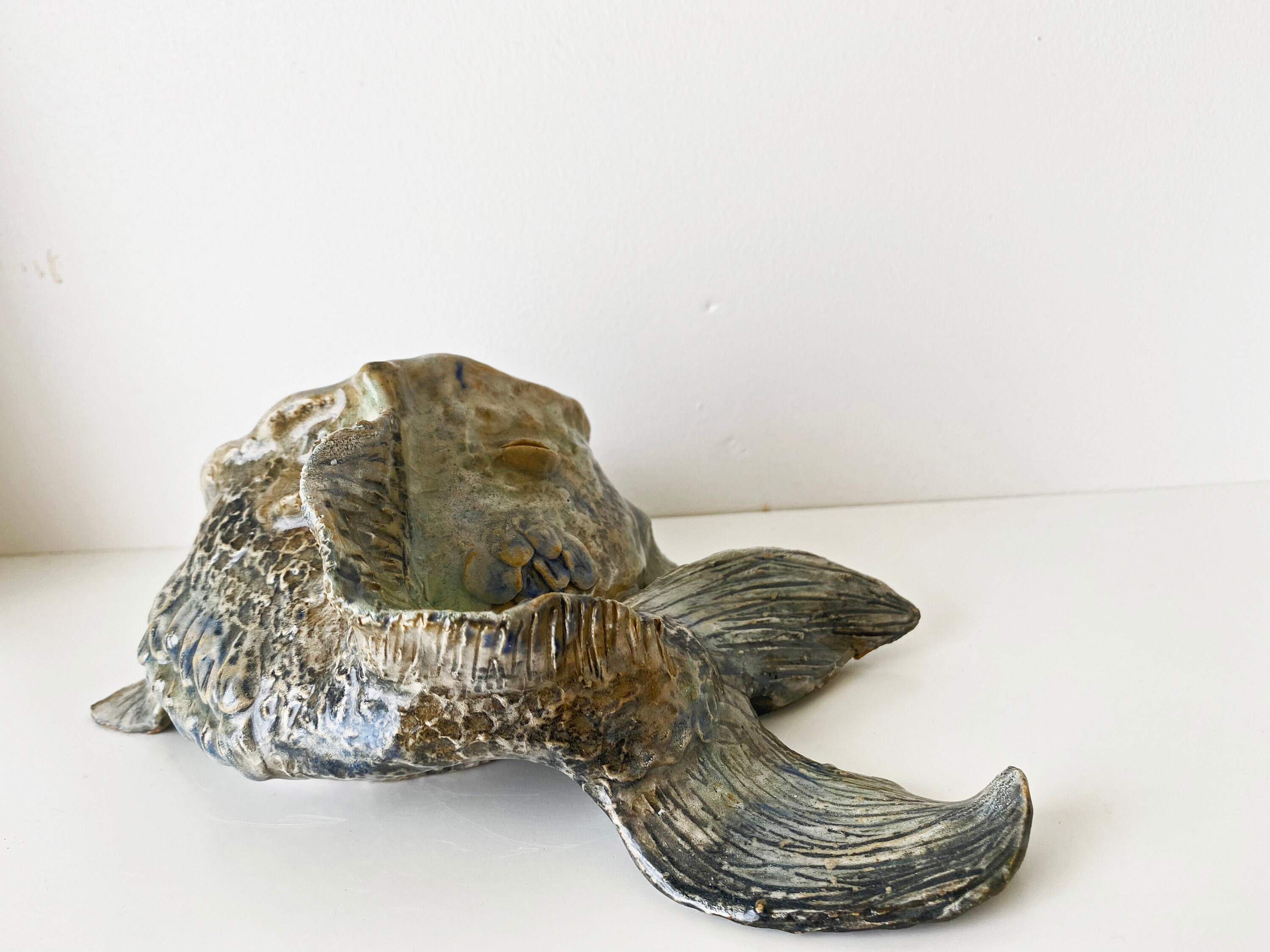Fish Stoneware Sculpture of a Quirky and Grotesque Fish Made in ...