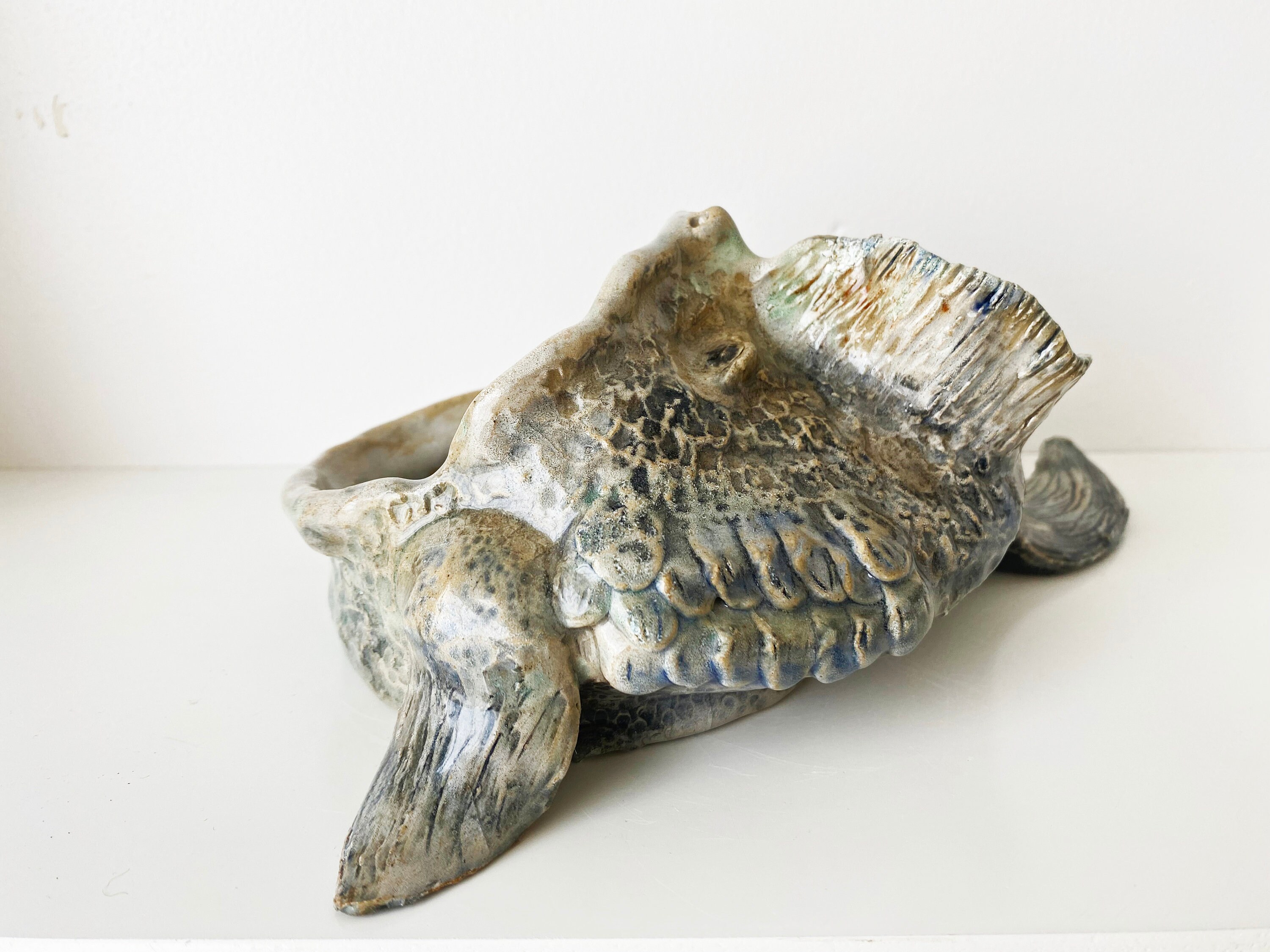 Fish Stoneware Sculpture of a Quirky and Grotesque Fish Made in ...