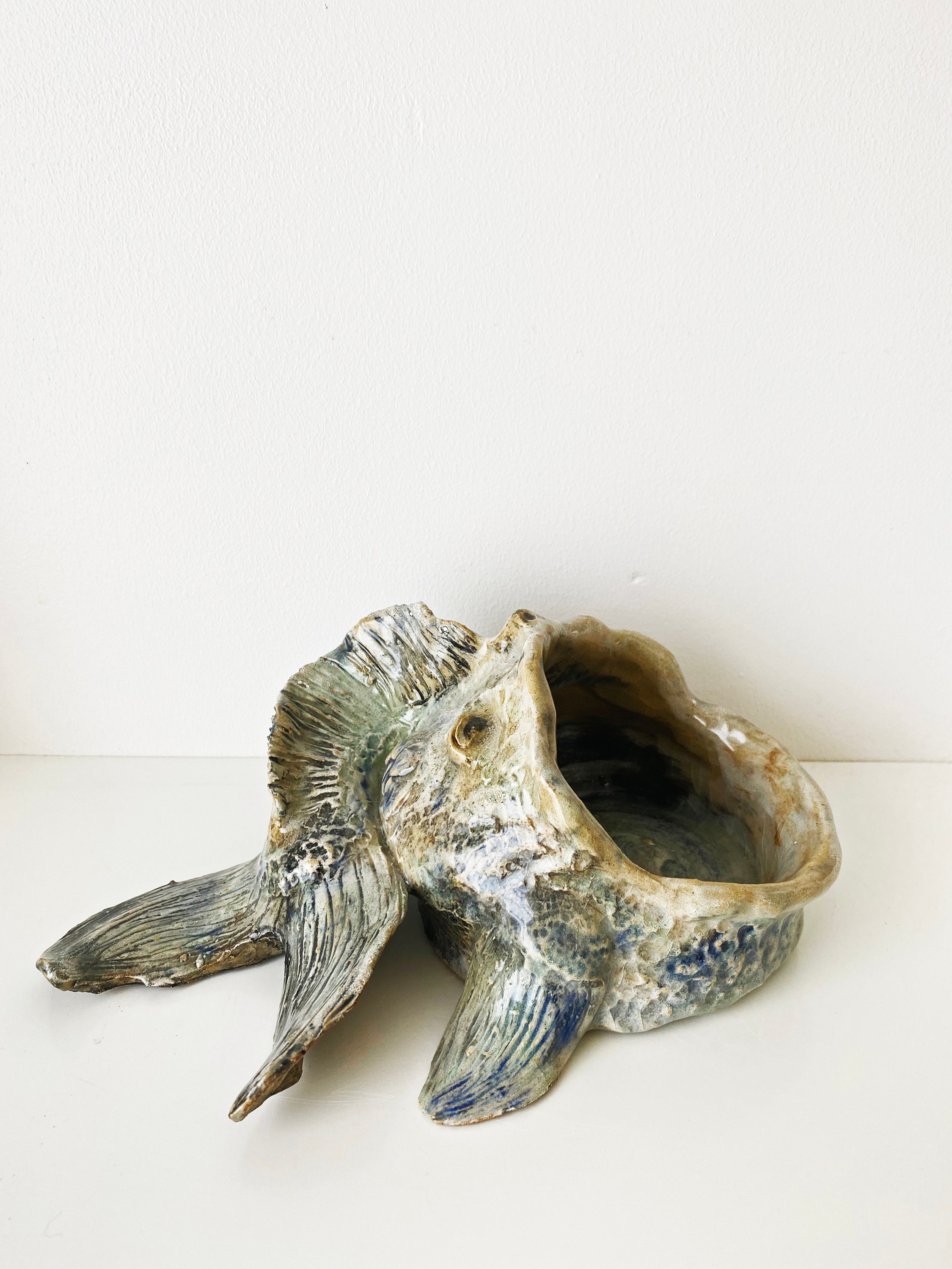 Fish Stoneware Sculpture of a Quirky and Grotesque Fish Made in ...
