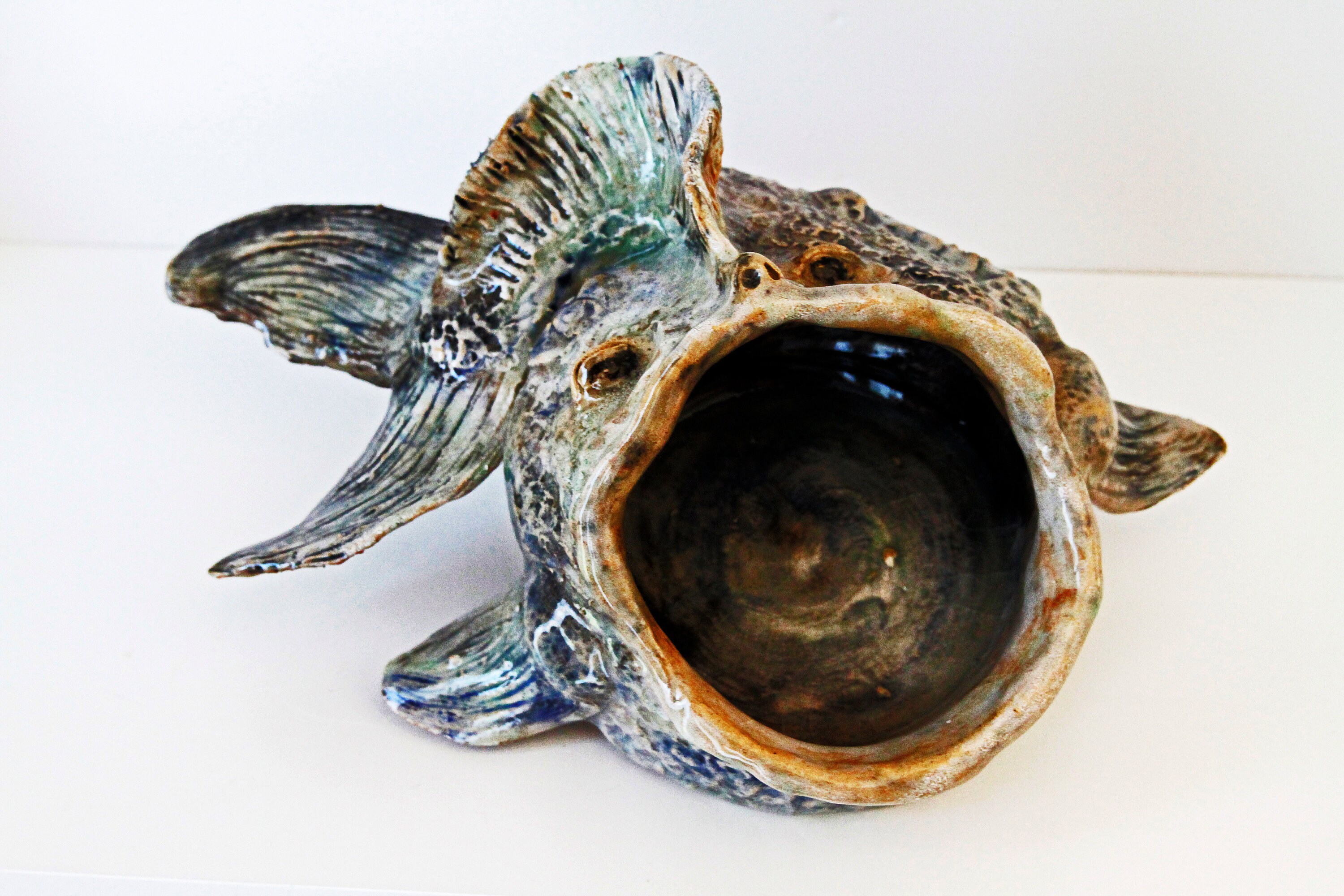 Fish Stoneware Sculpture of a Quirky and Grotesque Fish Made in ...
