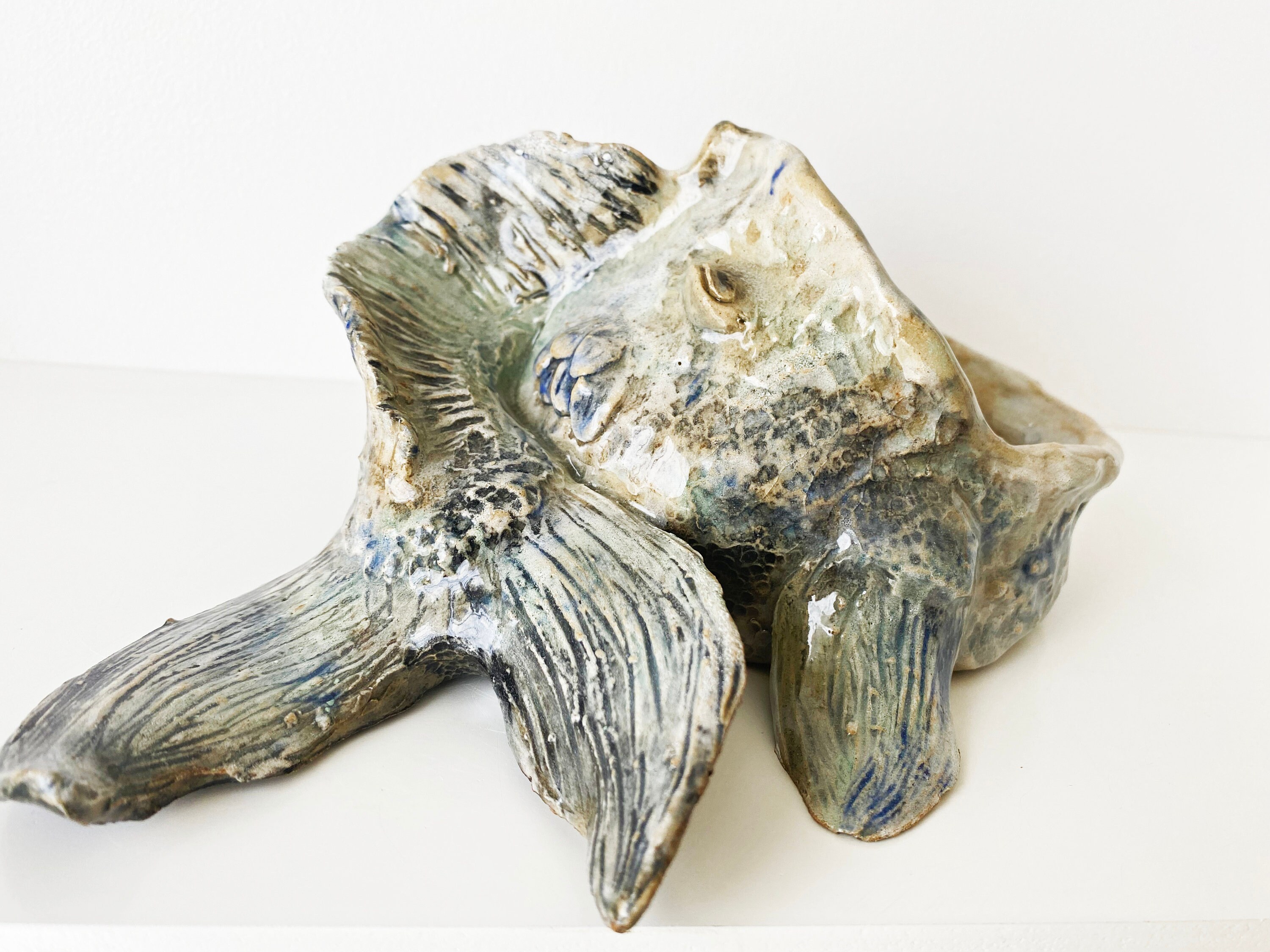 Fish Stoneware Sculpture of a Quirky and Grotesque Fish Made in ...