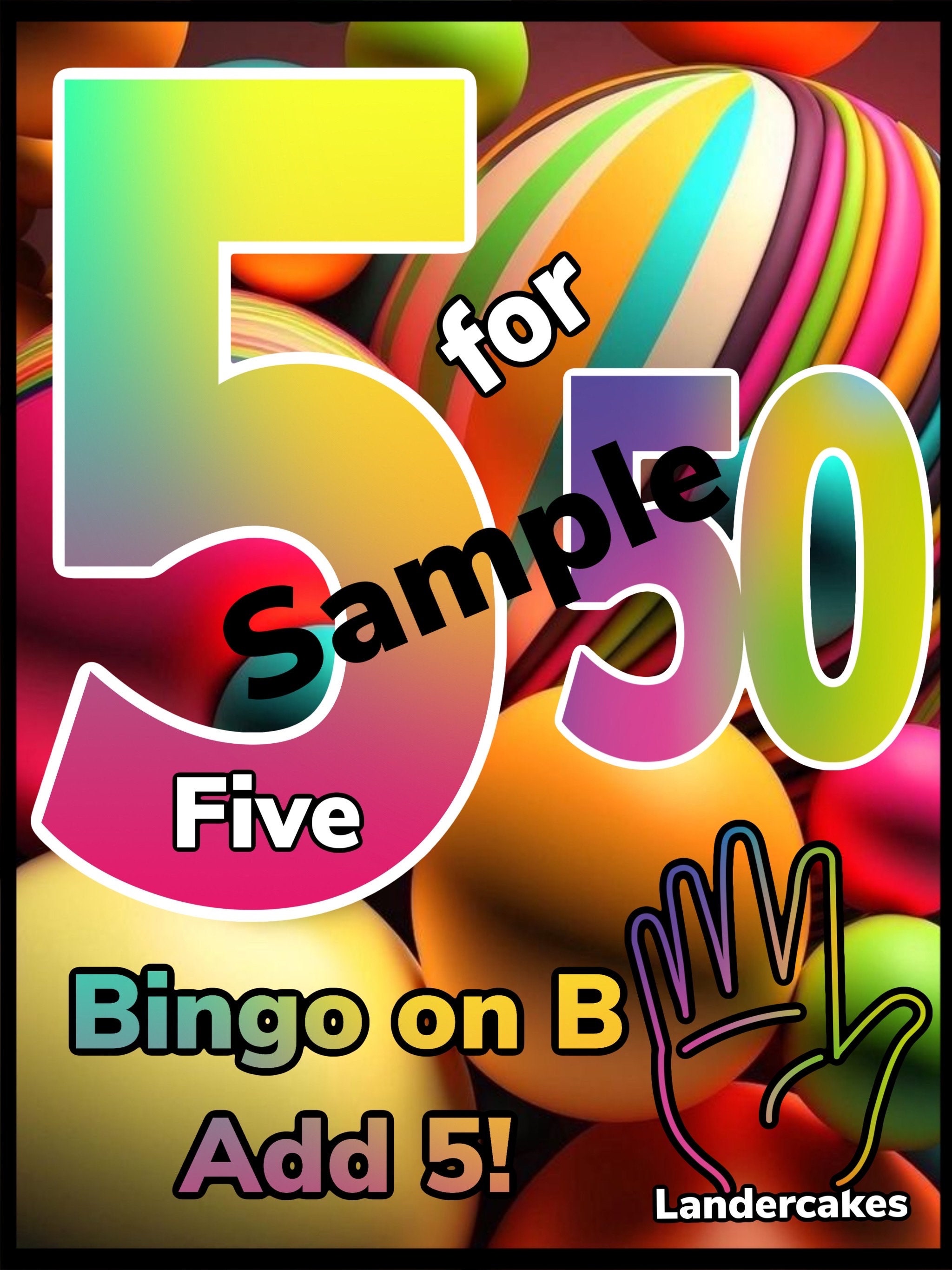 5 Boards Total Straight Bingo Downloadable Bingo Board - Etsy