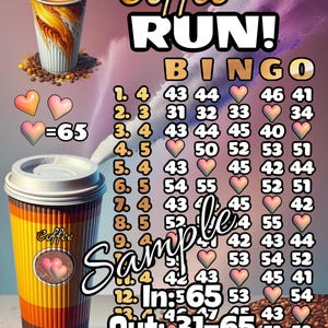 New 2 Boards 65 75 in Every Row PYP Pick Your Pay Downloadable Bingo ...