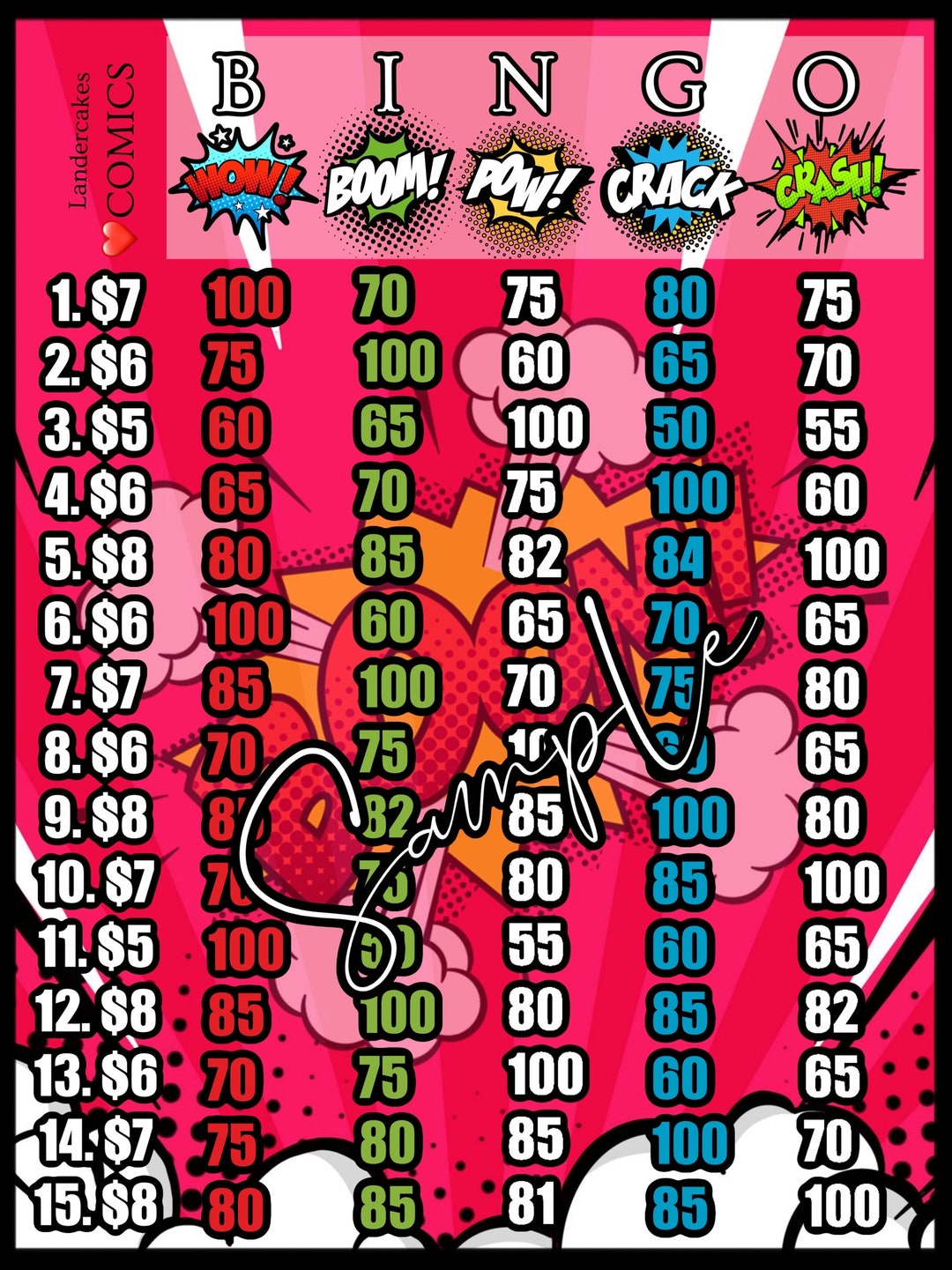 3 Boards! WTA 80 100 125 in Every Row. Comics Pick Your Prize PYP Pick ...