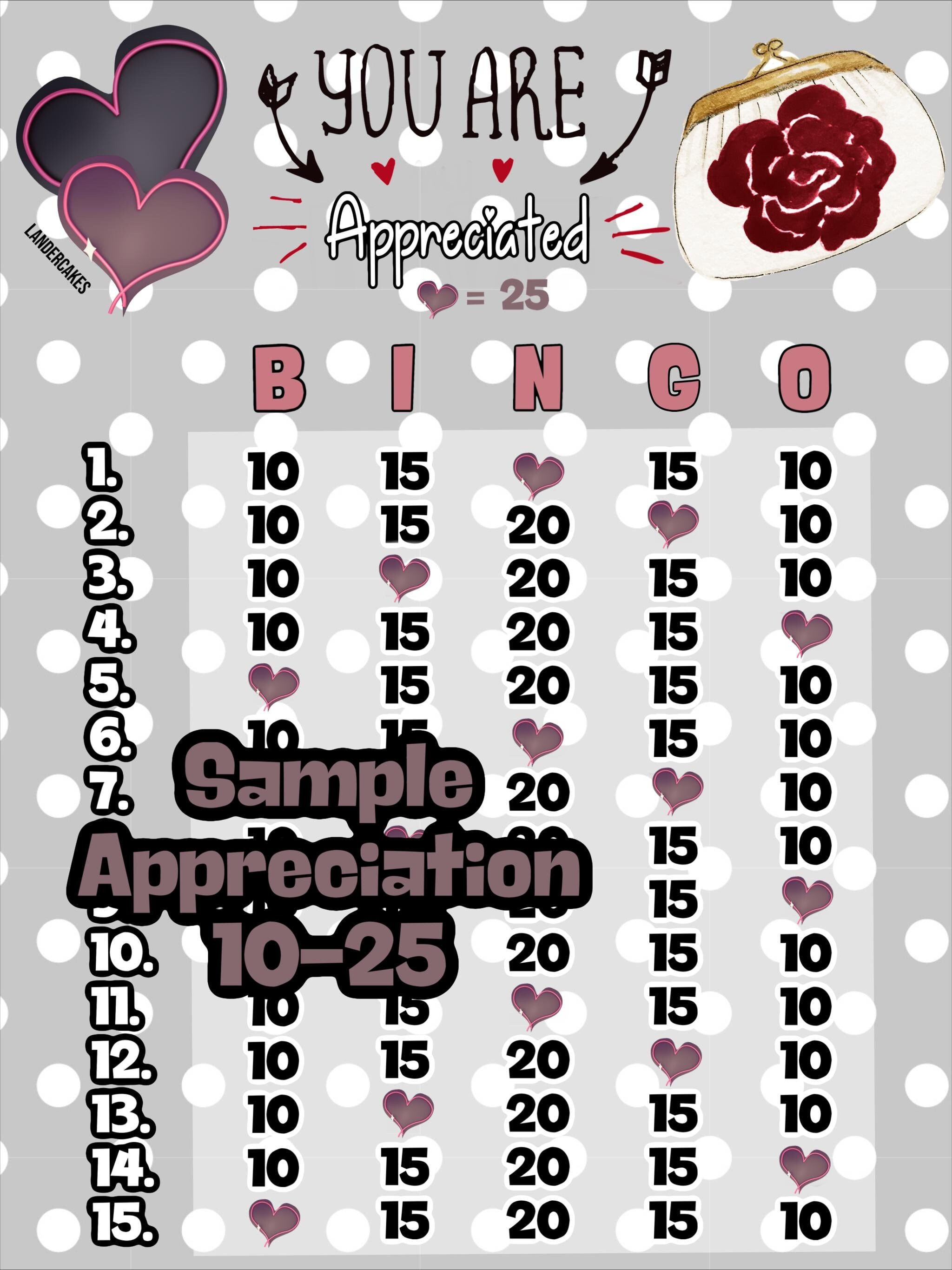 2 Thank You Appreciation Boards Downloadable Bingo Graphic Board Pick ...
