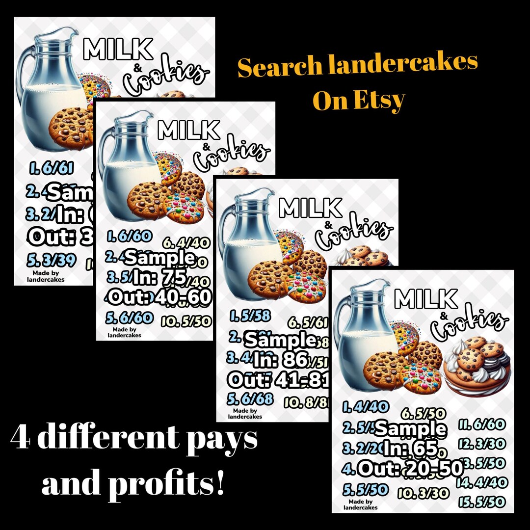 NEW 4 Pick Your Prize Milk and Cookies Theme PYP Pick Your Pay ...